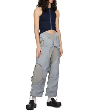 DION LEE Navy Corset Tank Top