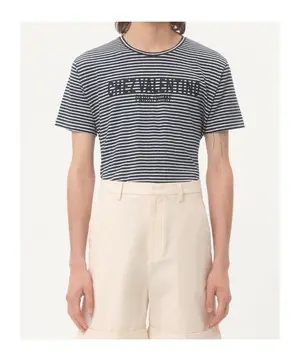Valentino Garavani Chez Printed Striped T-shirt - Butter/ivory