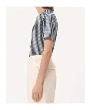 Valentino Garavani Chez Printed Striped T-shirt - Butter/ivory