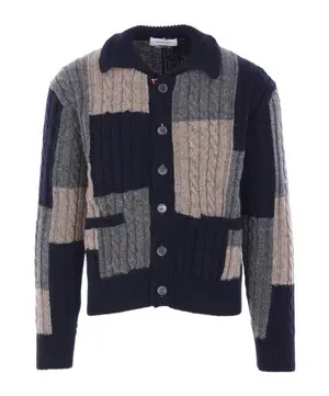 Thom Browne Checked Knitted Cardigan
