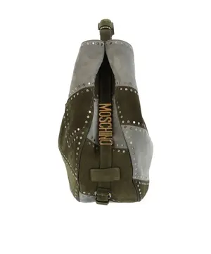Moschino Patchwork Studded Tote Bag