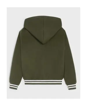 Celine Varsity Jacket With Hood In Double Faced Cashmere