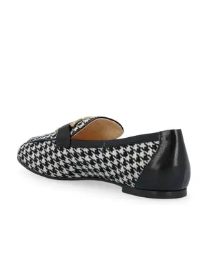 TOD'S Houndstooth Loafers With Chain Detail