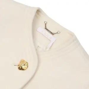 Chloé Balloon Sleeve Cropped Jacket - White