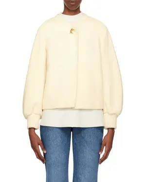 Chloé Balloon Sleeve Cropped Jacket - White