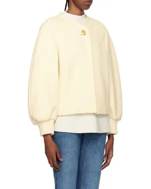 Chloé Balloon Sleeve Cropped Jacket - White