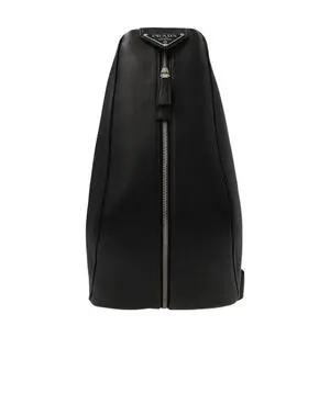 Prada Logo Backpack - Black