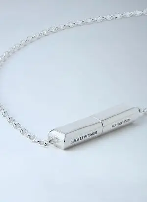 Bottega Veneta Sterling Pendant Necklace