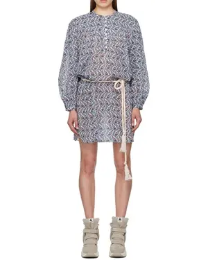 Isabel Marant Étoile Kildi Floral Print Belted Dress