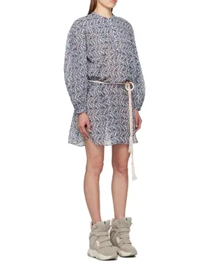 Isabel Marant Étoile Kildi Floral Print Belted Dress