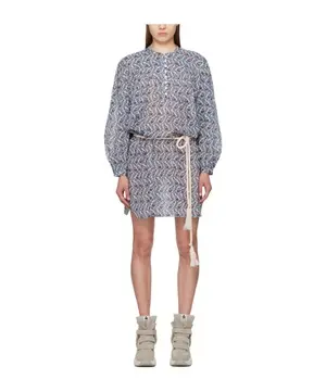 Isabel Marant Étoile Kildi Floral Print Belted Dress