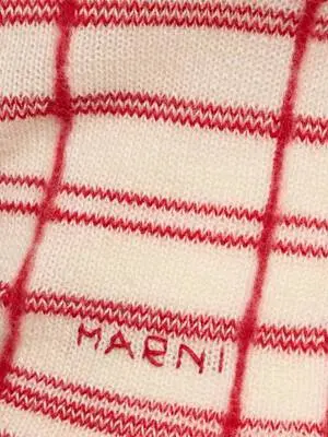 Marni Checked Wool Blend Turtleneck Sweater