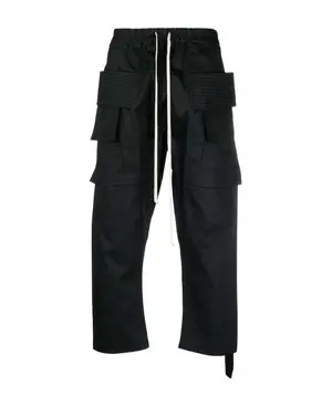 Rick Owens Cropped Cargo Pants - Black