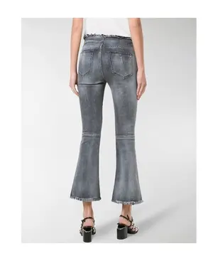 BEN TAVERNITI UNRAVEL PROJECT Lace-up Cropped Jeans