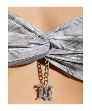 MISBHV Twisted Chain-detail Bikini Top