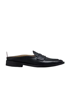 Thom Browne Grained Leather Mule Loafers