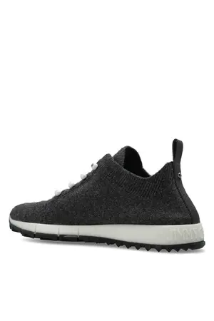 JIMMY CHOO Veles Knit Low-top Sneakers With Pearl Embellishments - Blackmix