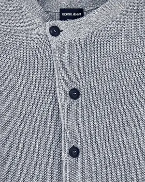 Giorgio Armani Ribbed Pocket Cardigan