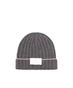 Brunello Cucinelli Ribbed Beanie - Black