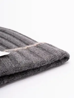 Brunello Cucinelli Ribbed Beanie - Black