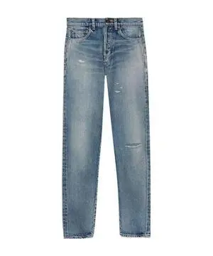 Saint Laurent High Waist Slim-fit Jeans - Blue