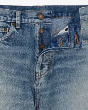 Saint Laurent High Waist Slim-fit Jeans - Blue