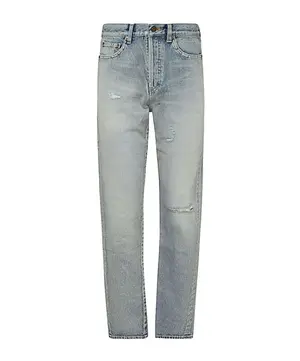 Saint Laurent High Waist Slim-fit Jeans - Gray