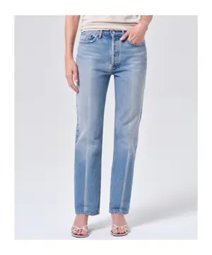 AGOLDE Lana High-rise Straight Jeans - Gray