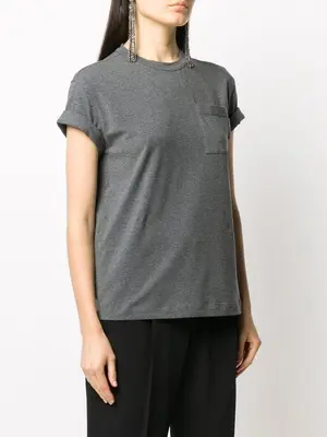 Brunello Cucinelli Rolled Sleeve T-shirt