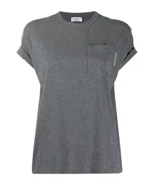 Brunello Cucinelli Rolled Sleeve T-shirt