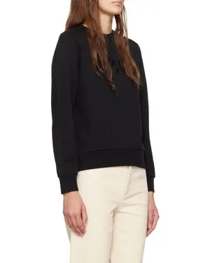 A.p.c. Flocked Logo Crewneck Sweatshirt