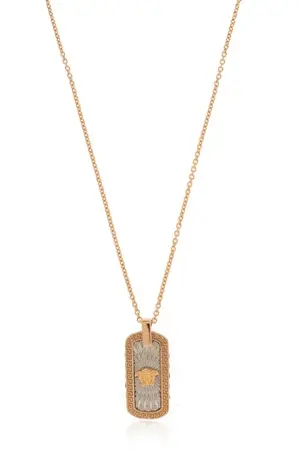 Versace Medusa Head Pendant Necklace - Yellow