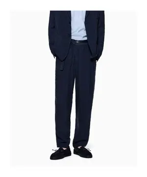 Giorgio Armani Crinkled Relaxed Fit Trousers