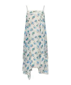 Tory Burch Printed Silk Dress - Blue