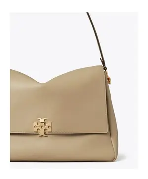 Tory Burch Charlie Large Shoulder Bag - Soft Grey