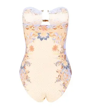 Zimmermann Sleeveless Bandeau One-piece Swimsuit - White