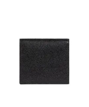 Thom Browne Logo Printed Wallet With Adjustable Shoulder Strap - Black