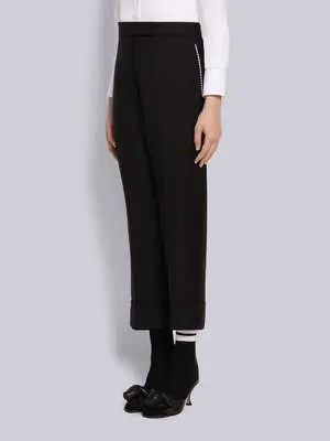 Thom Browne Pearl-detail Tailored Wool Trousers