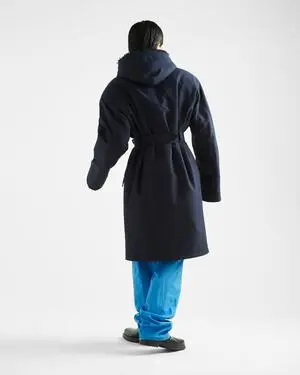 Prada Technical Canvas Raincoat With Removable Belt And Pouch