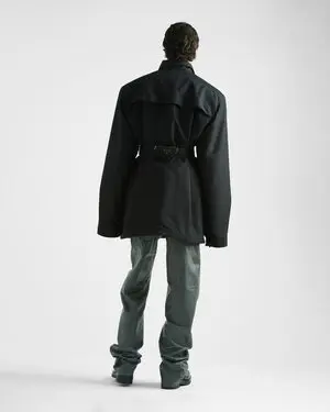 Prada Long Sleeved Belted Waist Jacket