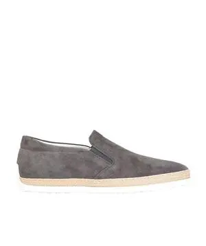 TOD'S Suede Slip-on Loafers - Gray