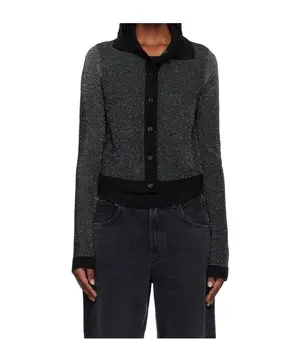 RE/DONE Long-sleeved Cardigan With Lapel Collar