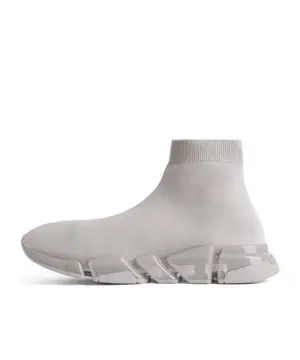 Balenciaga Speed 2.0 Full Clear Sole Recycled Knit Sneakers - Grey