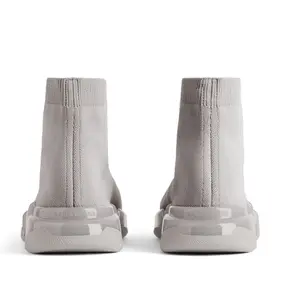 Balenciaga Speed 2.0 Full Clear Sole Recycled Knit Sneakers - Grey