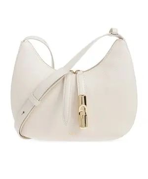 Furla Goccia Small Zipper Shoulder Bag - White