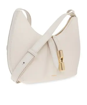 Furla Goccia Small Zipper Shoulder Bag - White