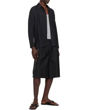 Issey Miyake Homme Plissé Edge Shirt - Black