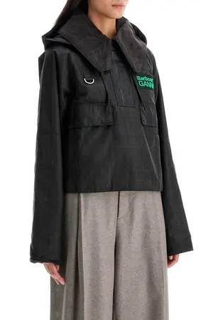 Barbour X Ganni Tartan Waxed Anorak Jacket