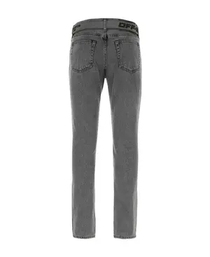 Off-White Logo Detailed Belted Skinny Jeans