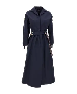 Etro Shirt Dress With Embroidered Ribbon Belt